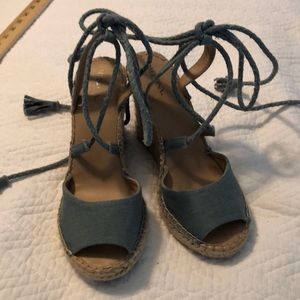 Merona | Shoes | Denim Wedge Sandals | Poshmark